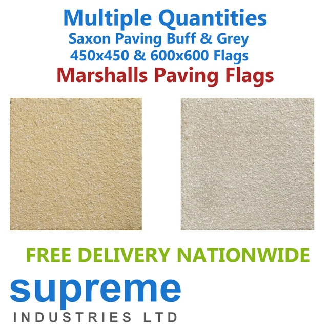 SAXON PAVING MARSHALLS Buff & Grey 450x450 & 600x600 Multiple ...
