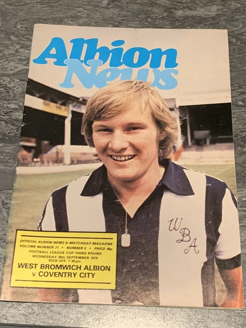 West Bromwich Albion V Coventry City League Cup Football Programme 1979