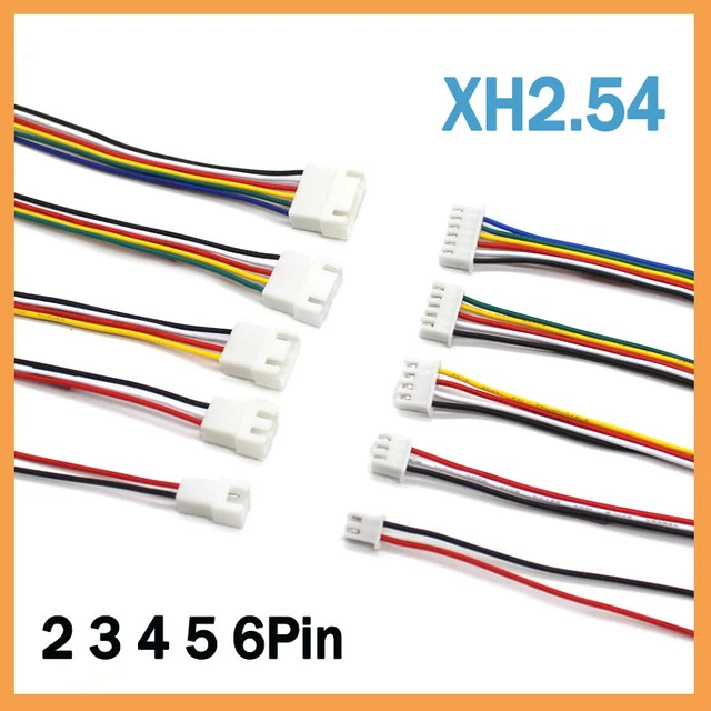 2,3,4,5,6 PIN 2.54MM Pitch Female to Female JST-XH Connector Cable Wires EUR 1,43 - PicClick FR