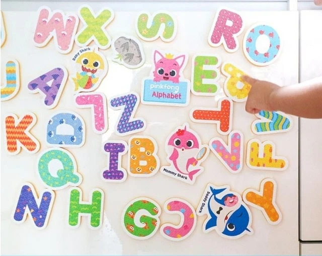 PINKFONG BÉBÉ REQUIN famille alphabet Eva autocollant souple 30 pièces ...