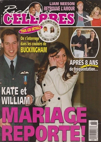 KATE & WILLIAM Riche & Célèbres magazine Rod Stewart LIZ TAYLOR Vanessa ...