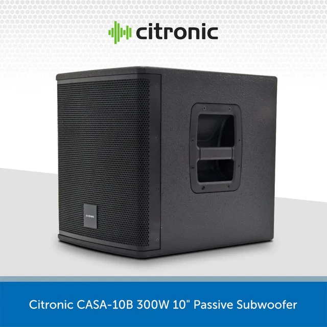 CITRONIC 10& 300W Passive Subwoofer Bass Bin Cabinet DJ Disco Club CASA ...