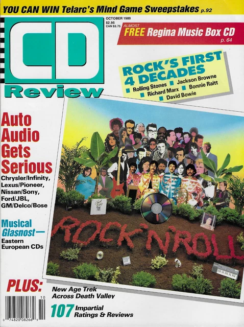 CD REVIEW MAGAZINE October 1989 Vol 6 No 2 Rock n Roll Rolling Stones ...