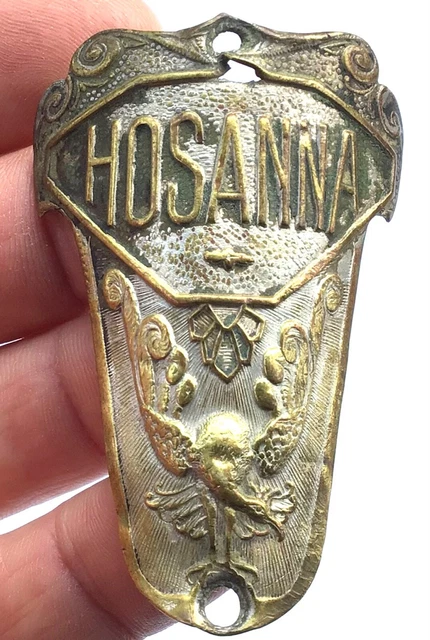 ANCIENNE PLAQUE DE Vélo Cycles Hosanna Paon Old Enamel Bicycle Plate ...