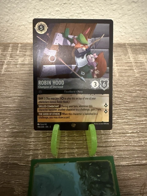 DISNEY LORCANA TCG Robin Hood Legendary 190/204 Into the Inklands Holo ...