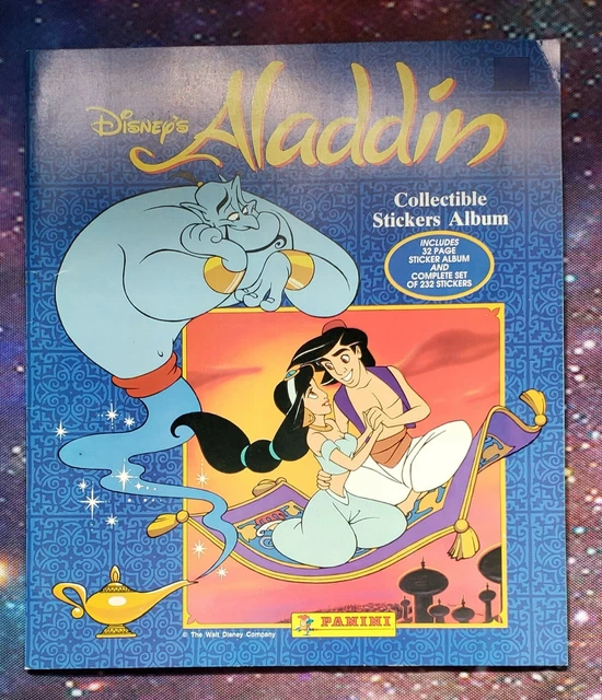 DISNEY'S ALADDIN STICKER Album with Complete Sticker Set Panini £27.68 ...