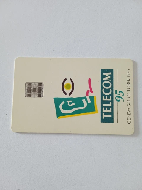 PAS TÉLÉCARTE/CARTE À puce/Rare/Carte Salon Telecom 95 Schlumberger EUR ...