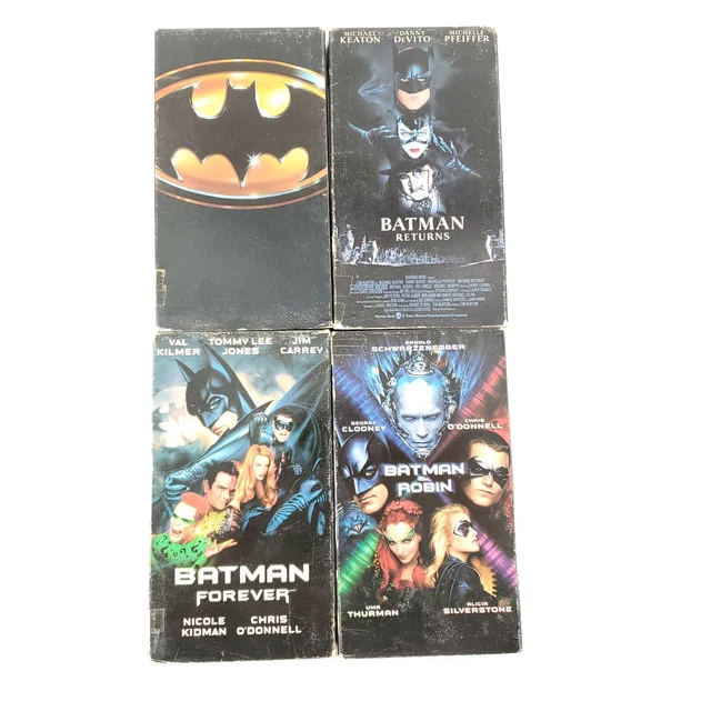 LOT OF 4 Batman VHS Tapes: Batman Returns, Batman Forever, & Batman EUR ...