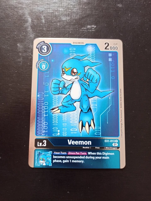 DIGIMON CARD GAME Veemon EX1-013 RARE Classic Collection EUR 1,20 ...