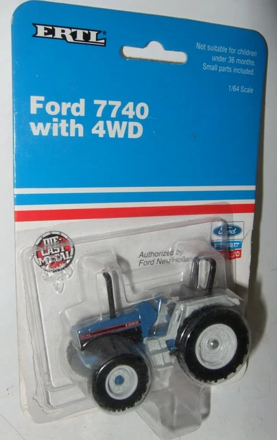 FORD 7740 4WD MODEL 1980's ERTL # 333 tractor 1:64 trekka tracteur ...