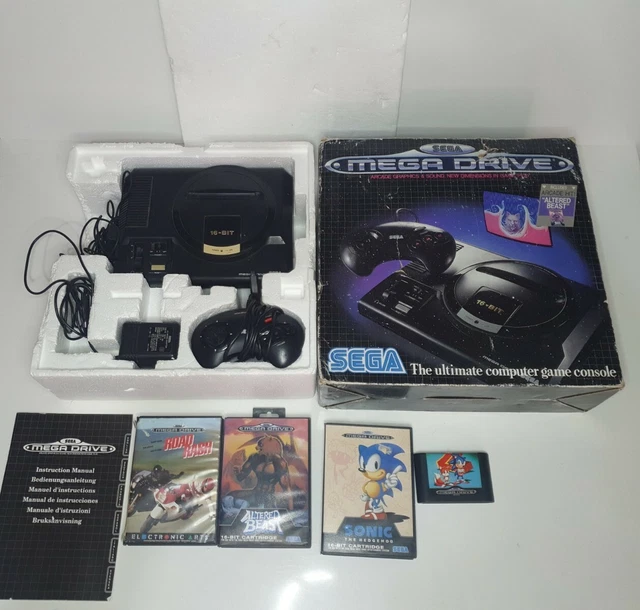 VINTAGE , SEGA MEGA DRIVE Console,Boxed With Instructions & Games ...