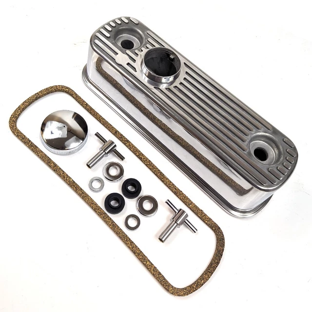 CLASSIC MINI A Series Engine Polished Rocker Cover & Cap + Chrome T ...
