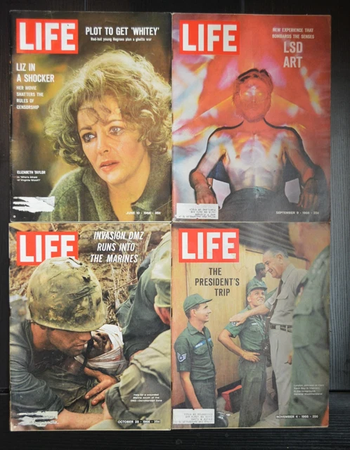 LIFE MAGAZINES LOT of 12 - 1966-1967 VINTAGE ADS, HOLLYWOOD, FASHION £ ...