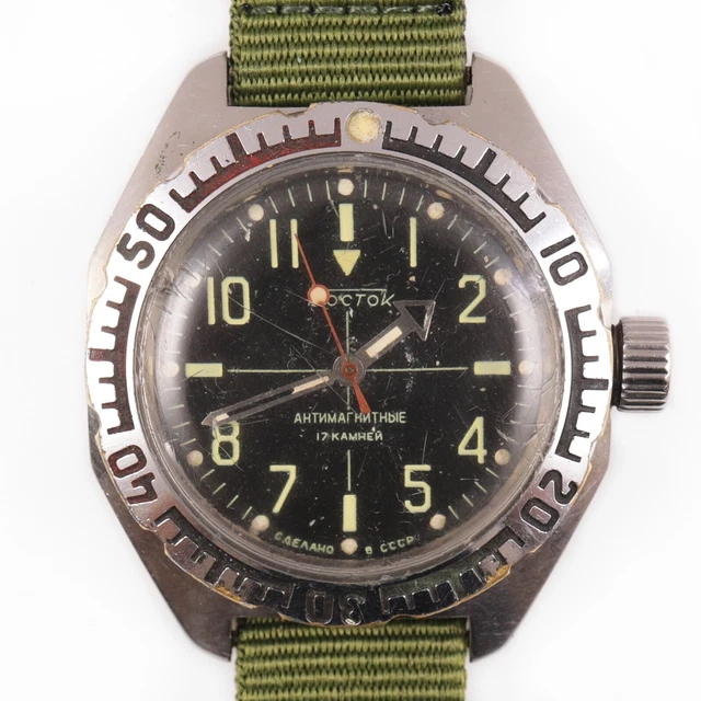 VINTAGE SOVIET WATCH Vostok Amphibia Antimagnetic 17 Jewels 2409A In ...