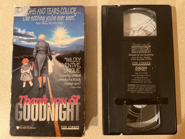 THANK YOU & Goodnight (VHS, 1992) Jan Oxenberg £18.56 - PicClick UK