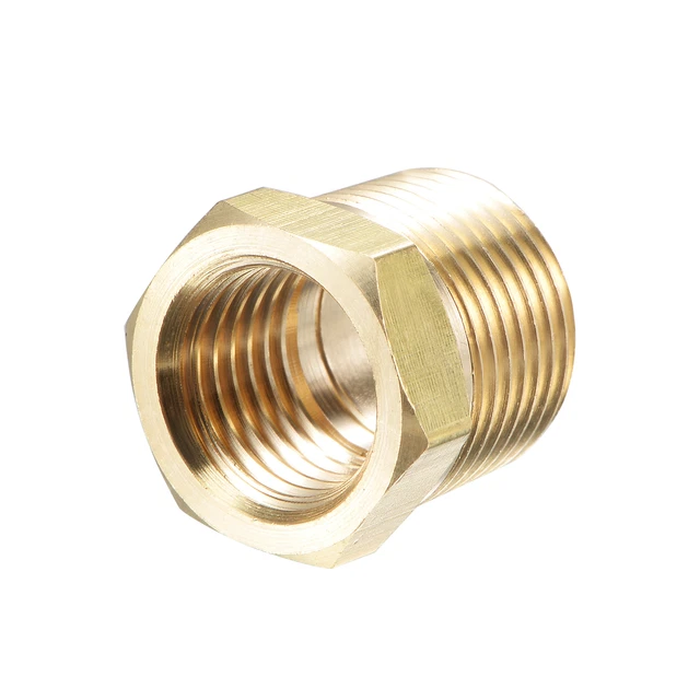OIL PRESSURE GAUGE Adapter Brass sump plug Female 7/16 UNF to Male 1/2 ...