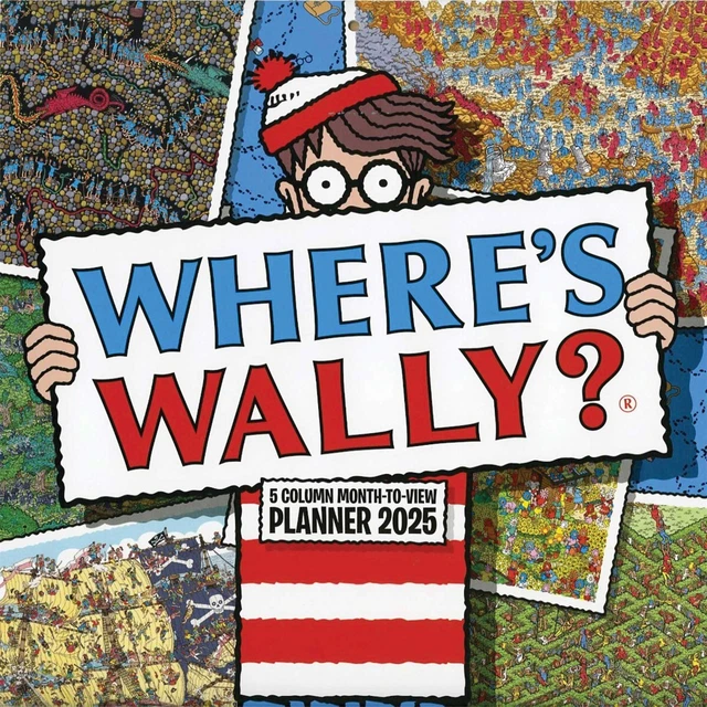 WHERE'S WALLY FAMILY Planner 2025 - Humour - Month To View £13.98 ...