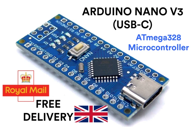 ARDUINO NANO V3.0 ATmega328P Microcontroller (USB-C) [Unsoldered] EUR 5 ...