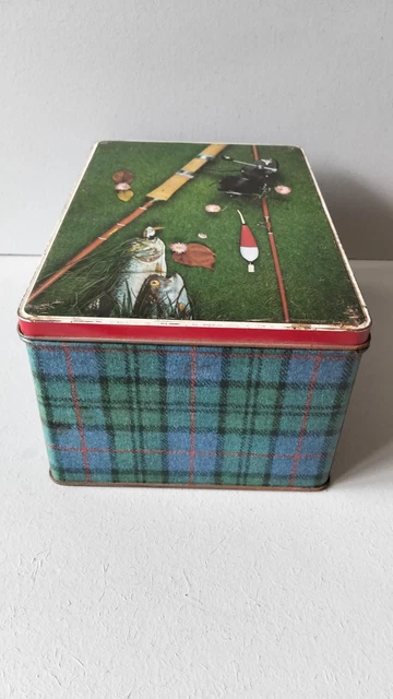 RARE BOÎTE À Biscuits Van Melle En Tôle, Moulinet Mitchell 300, Truite ...