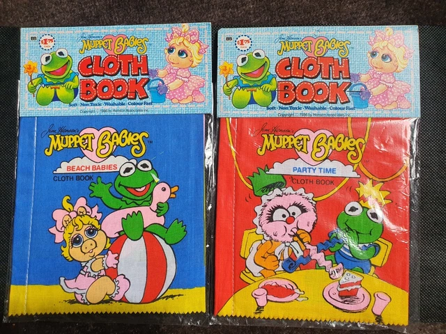 VINTAGE CLOTH BOOK x2 - Muppet Babies 1986 Jim Hensons - New Sealed £22 ...