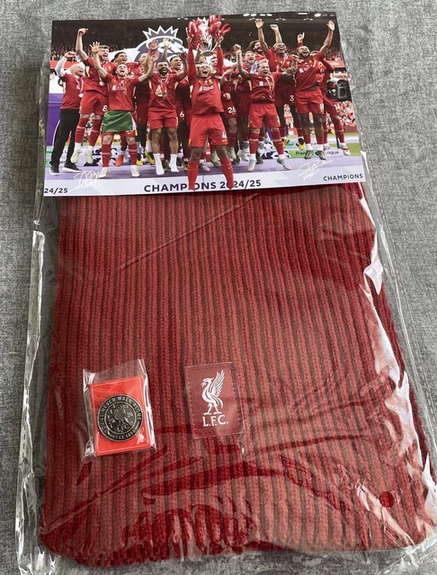 NEW LFC LIVERPOOL Football Club OFFICIAL 2025/26 Members Scarf and pin ...