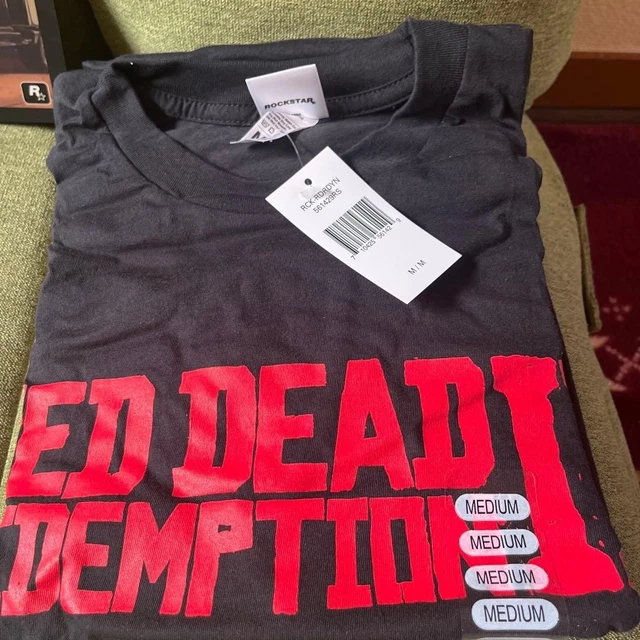 ROCKSTAR GAMES RED Dead Redemption 2 Tee M + Keychain GTA V Art Merch ...