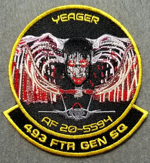 USAF 493RD FGS F-35A Lightning II RAF Lakenheath Tail# Patch on Velkro ...