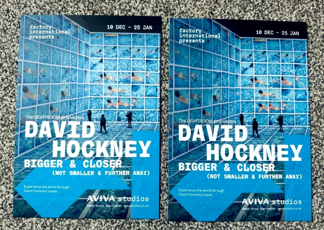 NEW 2024 DAVID Hockney Exhibition Flyers Factory International Bigger ...