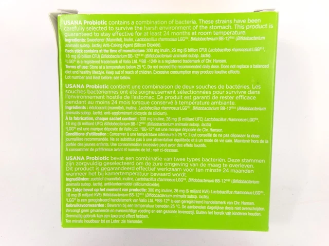 USANA PROBIOTIC 14 Sachet 05/2026 Lactobacillus Rhamnosus Lgg ...