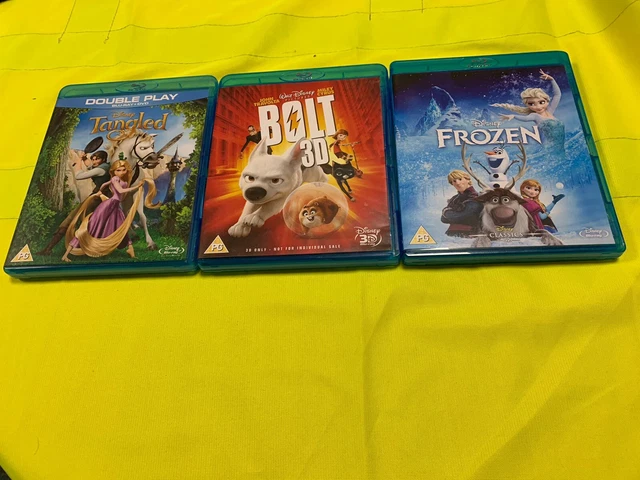 DISNEY BLU-RAY BUNDLE X 3 frozen bolt tangled £7.99 - PicClick UK