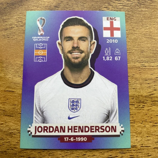 PANINI WM 2022 Katar Aufkleber - JORDAN HENDERSON - ENGLAND ENG 13 EUR ... PANINI WM 2022 Katar Aufkleber - JORDAN HENDERSON - ENGLAND ENG 13 EUR ...