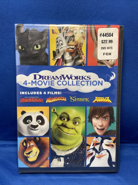 DREAMWORKS 4-MOVIE COLLECTION DVD Dragon Madagascar Shrek Panda BRAND ...