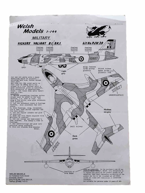 WELSH MODELS 1/144 Vickers Valiant B1/Bk1 Vac Pac £2.20 - PicClick UK