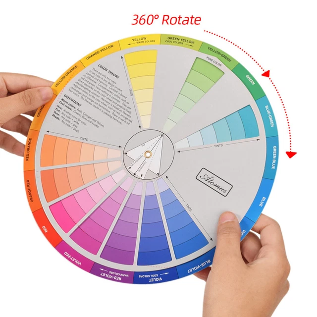 COLOR WHEEL COLOR Learning Rotation Wheel Color Board Chart Mix Color ...