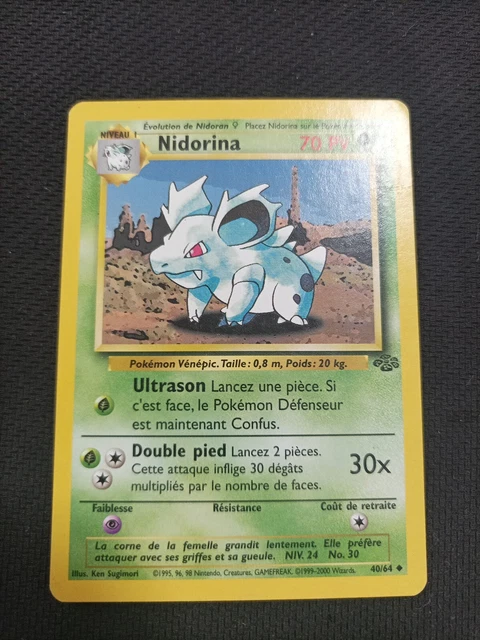 CARTE POKÉMON NIDORINA 40/64 Jungle Wizards EUR 5,00 - PicClick FR