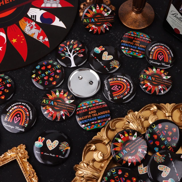 120 PCS ASIAN American And Pacific Islander Heritage Month Lapel Pin ...