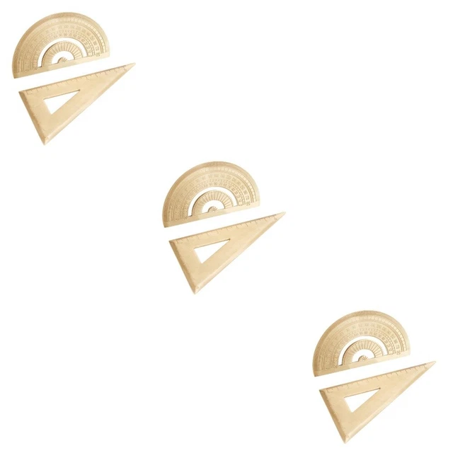 3 SETS TRIANGLE Ruler Portable Protractor Child Student £24.99 ...