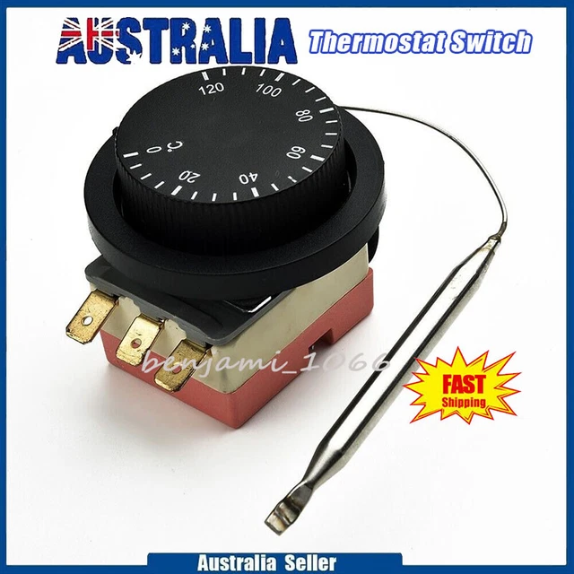 ADJUSTABLE ELECTRIC FAN Thermostat Switch Radiator,Temperature Control ...