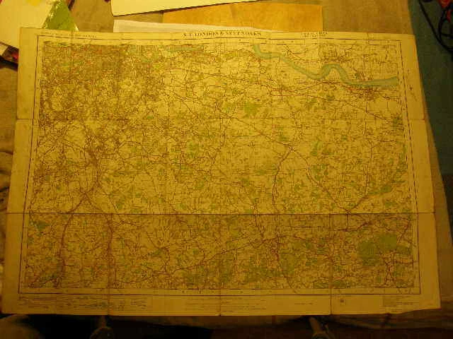 VINTAGE ‘ORIGINAL’ ORDNANCE Survey Map of SE London & Sevenoaks No.115 ...