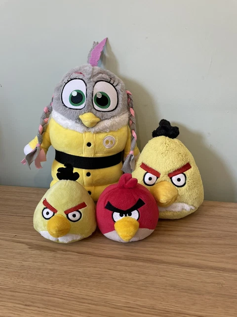 ANGRY BIRDS CHUCK X2, Stella & Red Bird Plush Soft Toy Bundle £14.95 ...