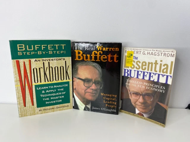 3X WARREN BUFFETT Finance Books - Essential Buffett Real Warren Buffett ...