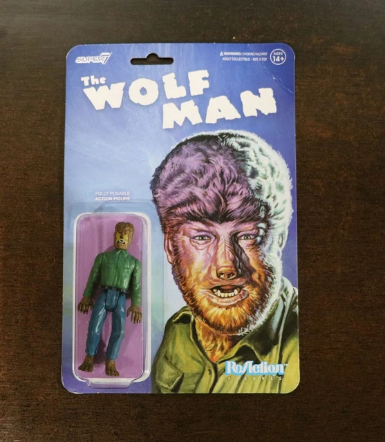*USED* THE WOLF Man Wolfman Universal Studios Super 7 ReAction Action ...