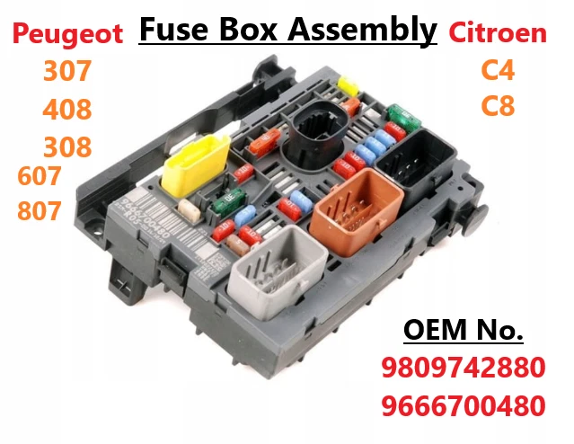 FUSE BOX ASSEMBLY Fits Peugeot 307/308/408 R05=R20 Citroen C4 BSM £123. ...