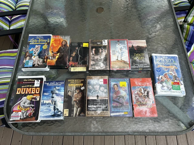 LOT NEW VHS Movies VCR Tapes Sealed Clamshell Star Trek Disney ...