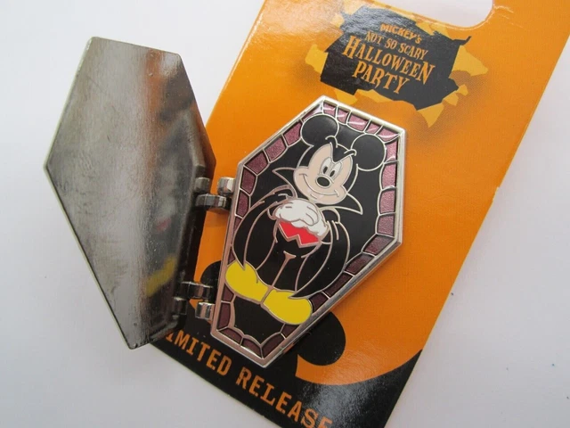 RARE LR VAMPIRE Mickey Mouse Coffin Scary Halloween Party Logo Hinged ...