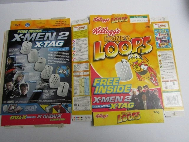 KELLOGGS HONEY LOOPS 2003 X-MEN 2 Empty Cereal Box 375g Box only £9.99 ...