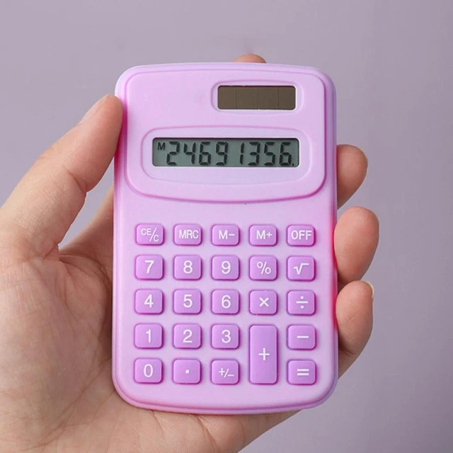 COLORED MINI CALCULATOR -School Memory Calculations e Offic Digit A2V7 ...
