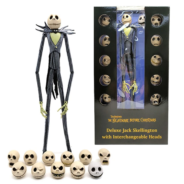 THE NIGHTMARE BEFORE Christmas Jack Skellington 12 Skull Heads Action ...