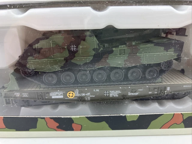 #706 ROCO MINITANKS 889 H0 DC Schwerlastwagen mit BÜFEL Panzer OVP/NEU ...