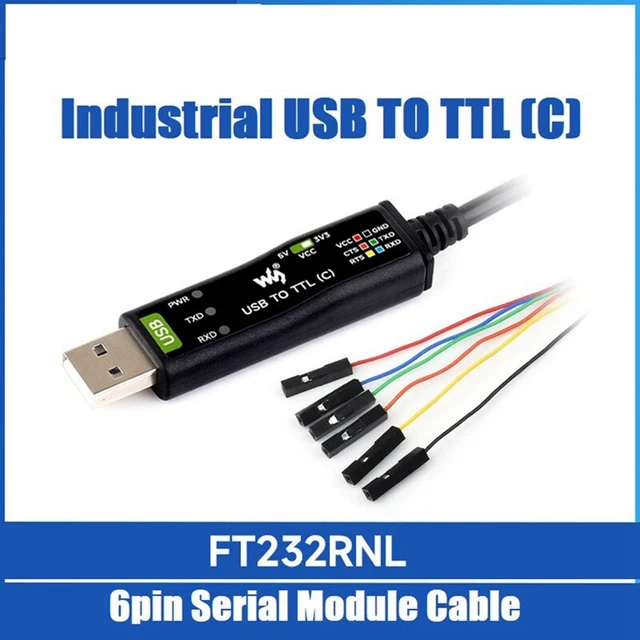 INDUSTRIAL USB TO TTL (C) 6-Pin Serial Module Cable FT232RNL for 5,9285 ...